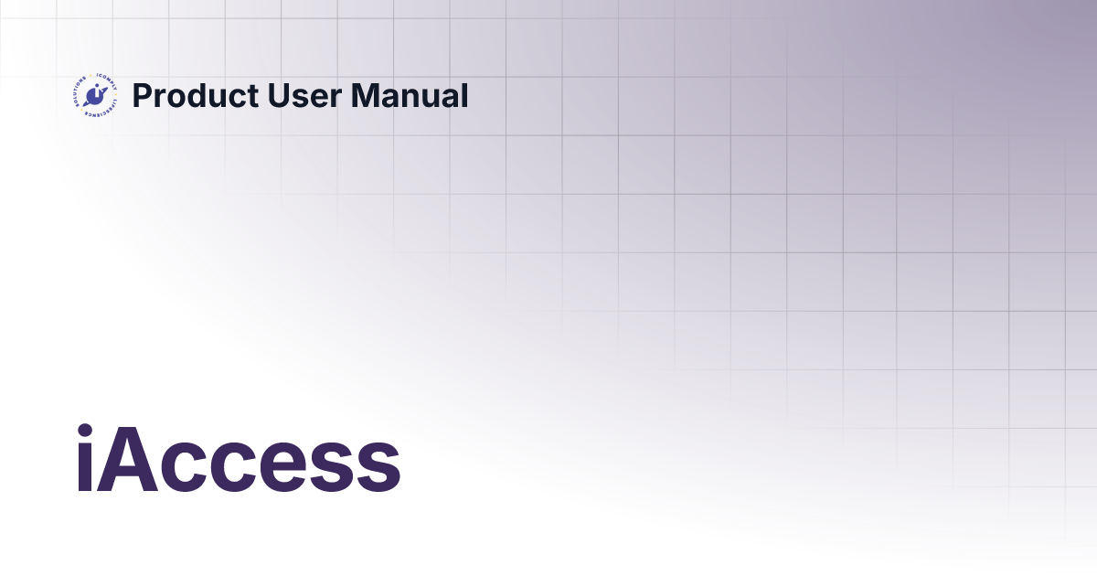 iAccess | Product User Manual